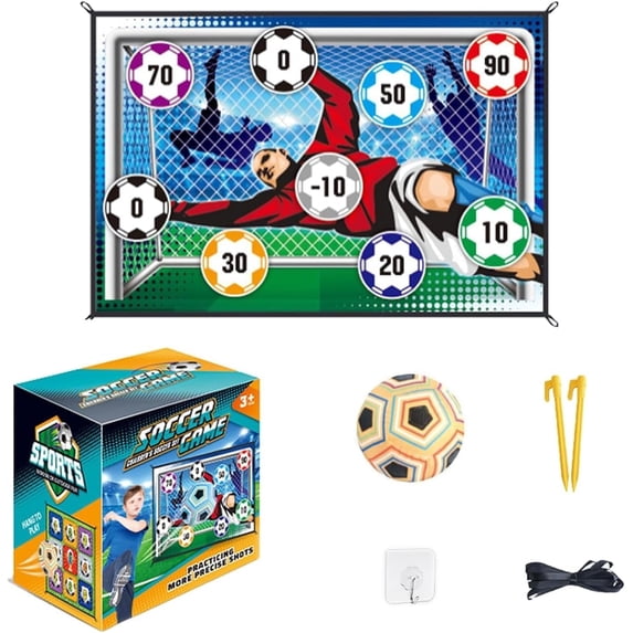 Football Target Game, Soccer Training Mat with Ball - Indoor Outdoor ...