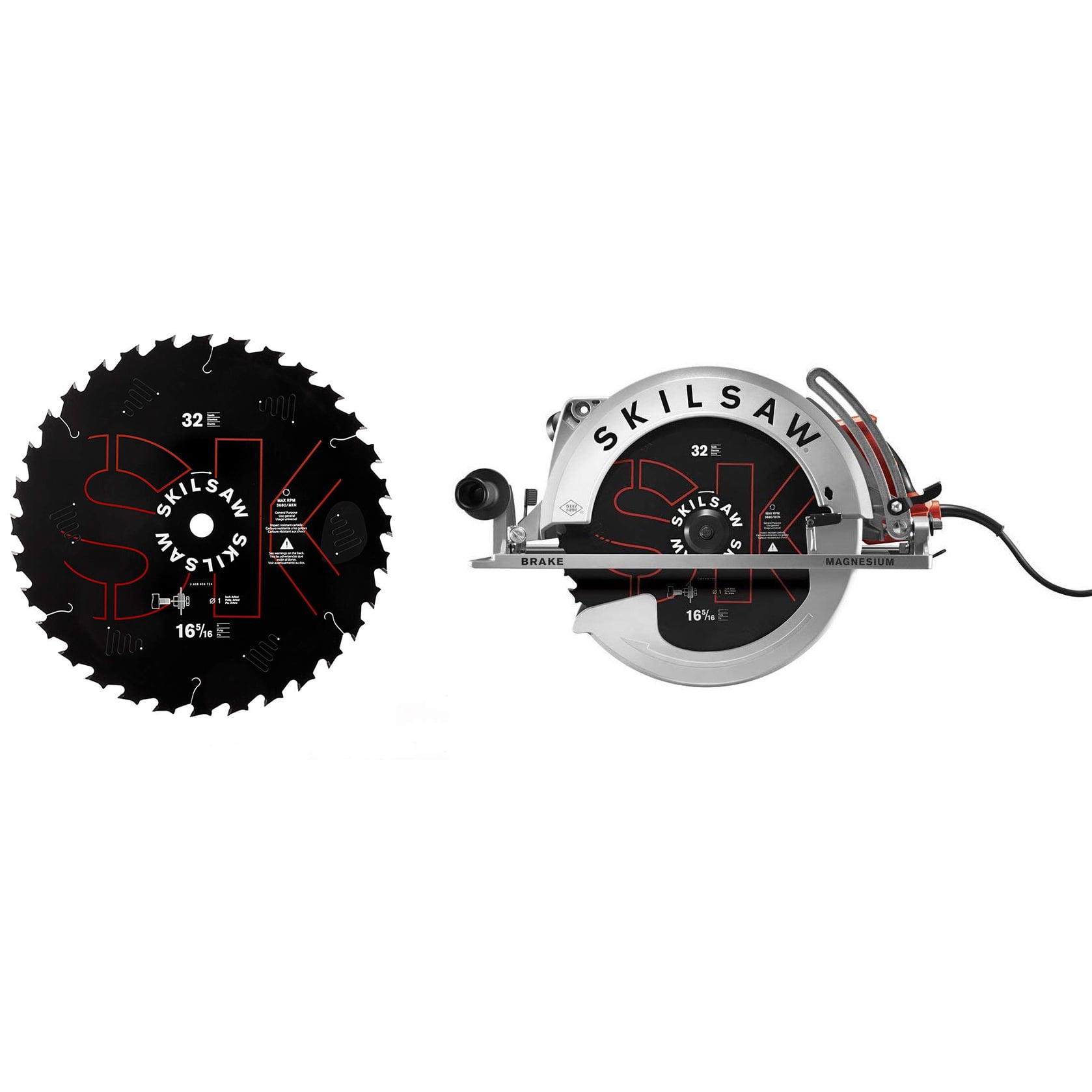 SKILSAW SUPER SAWSQUATCH 16-5/16 in. Magnesium Worm Drive Circular Wood ...