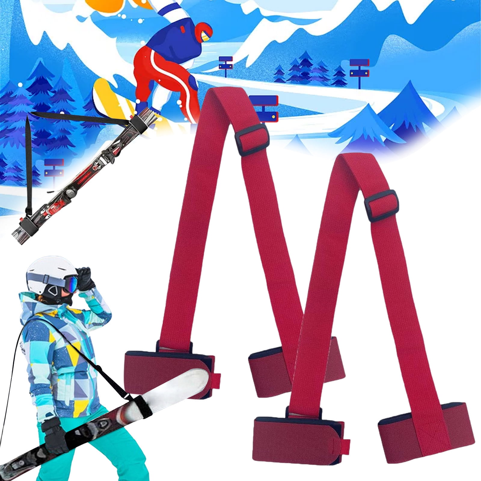 Skimate Ski Carrier, Skimate, Ski Mate Ski Carrier, Ski Straps for ...