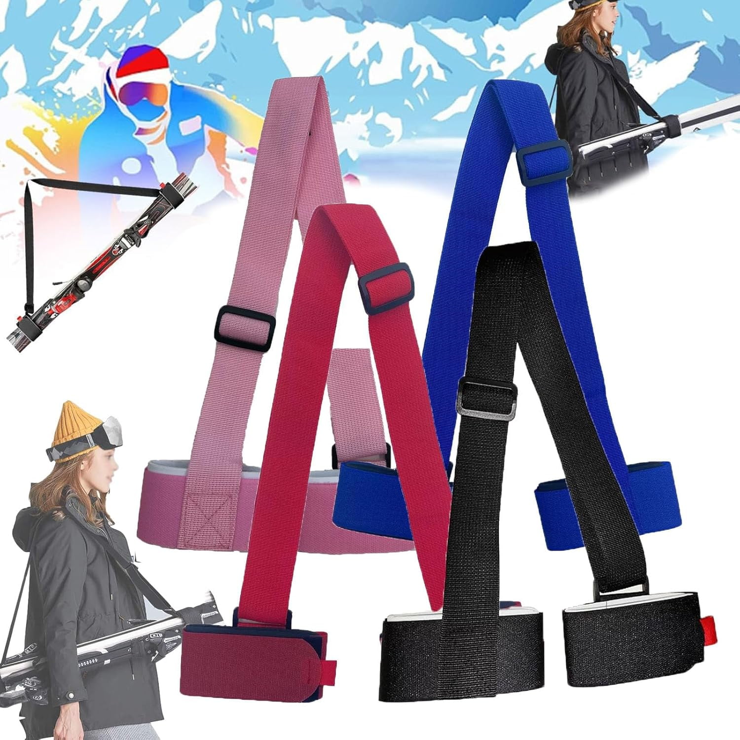 Skimate Ski Carrier, Skimate, Ski Mate Ski Carrier, Ski Straps for ...