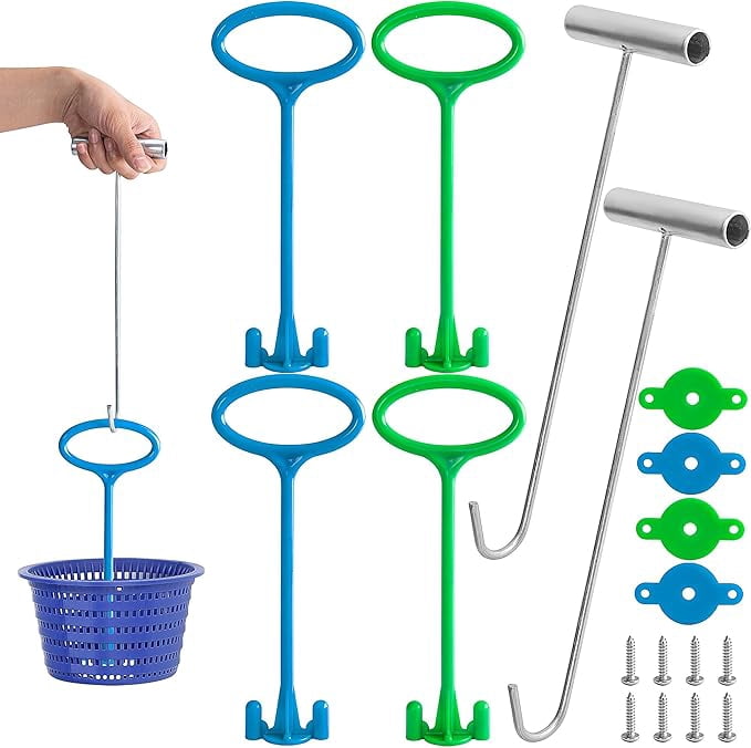 Skimmer Basket Handle,Universal Pool Skimmer Baskets Hook Tool with ...