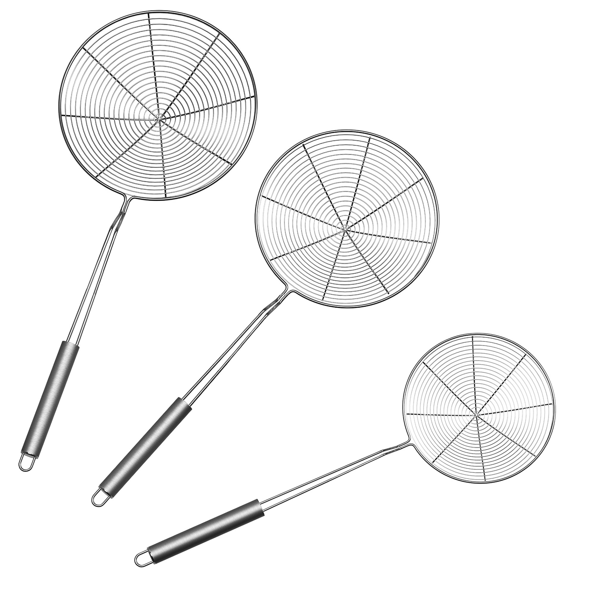 Skimmer Ladle Set-Stainless-Steel Small, Medium, and Large Skimming ...