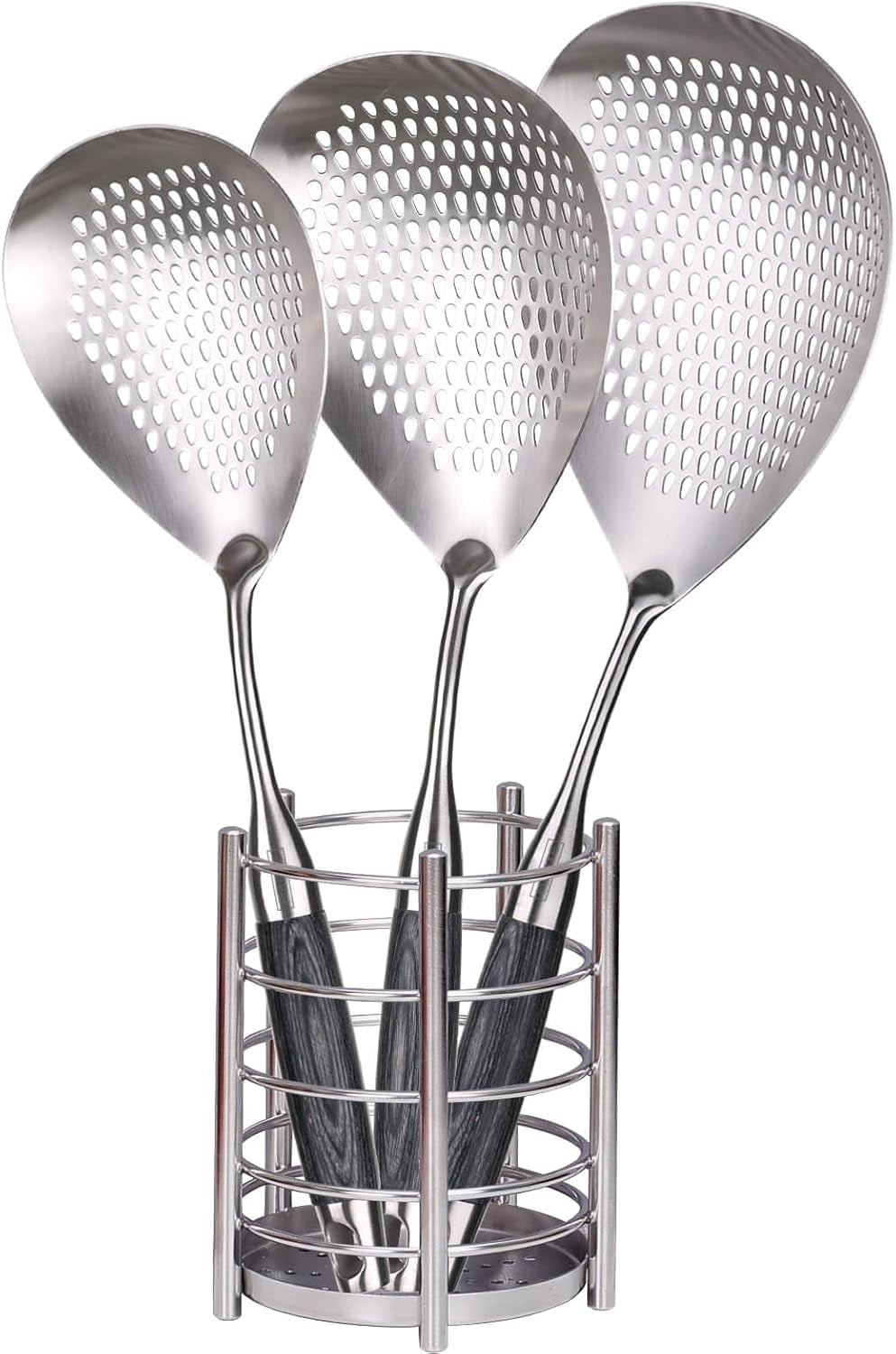 Skimmer Slotted Spoon Set of 4 - Kitchen Pasta Strainer Spoon - Spider ...