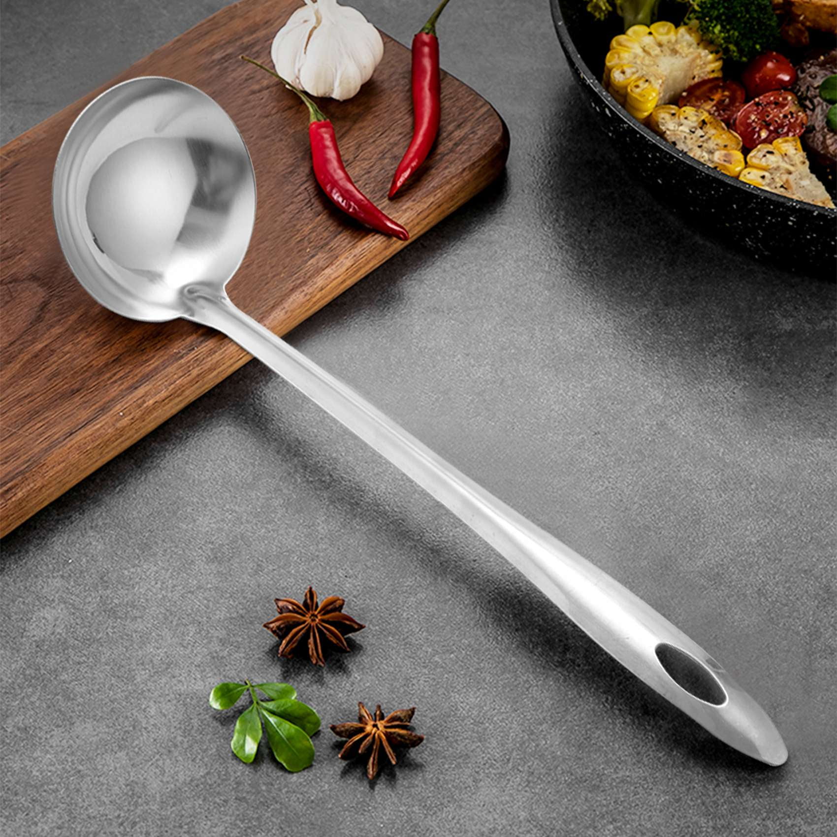 Skimmer Spoon, 4 Pack Stainless Steel Spider Strainer Skimmer Spoon ...