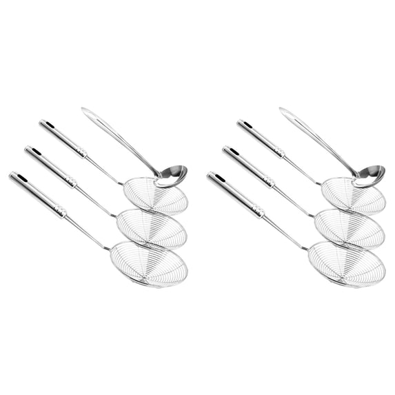 Skimmer Spoon, 8 Pack Stainless Steel Spider Strainer Skimmer Spoon ...
