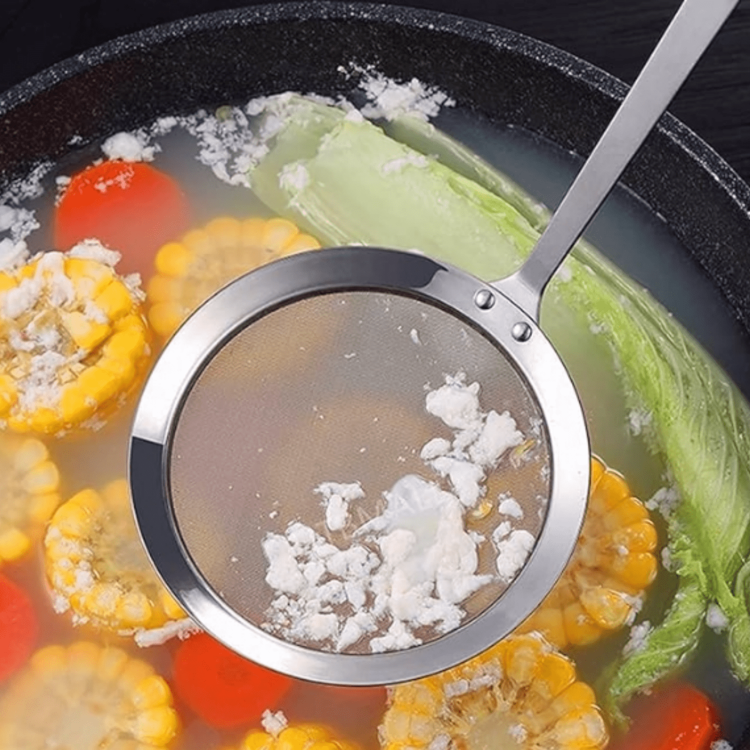 Skimmer Spoon, Stainless Steel Spider Strainer Skimmer Spoon Grease ...