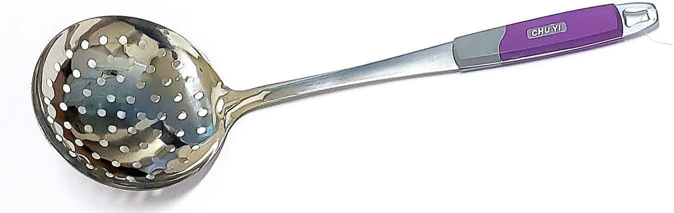 Skimmer Spoon/Strainer Ladle - Stainless Steel - with Sanding Handle ...