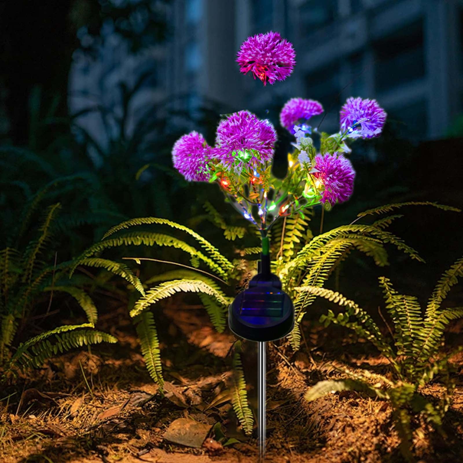 Skimskl 2 Pack Solar Garden Lights Outdoor - Color Changing Led Flower ...
