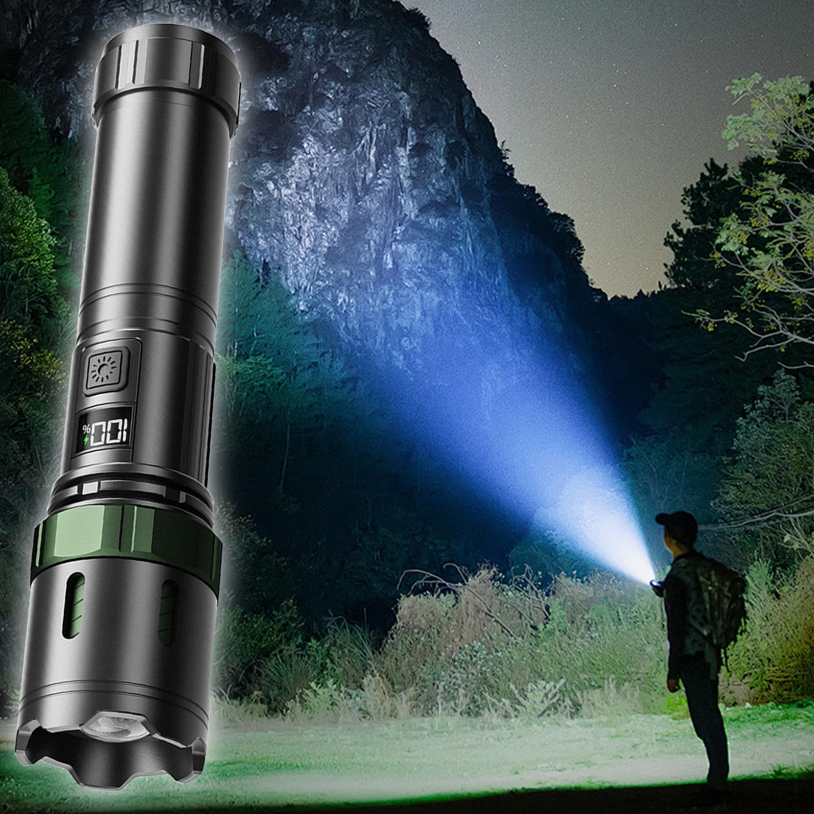Skimskl Pocket Flashlight Long-Range Function Portable Charging Convoy ...