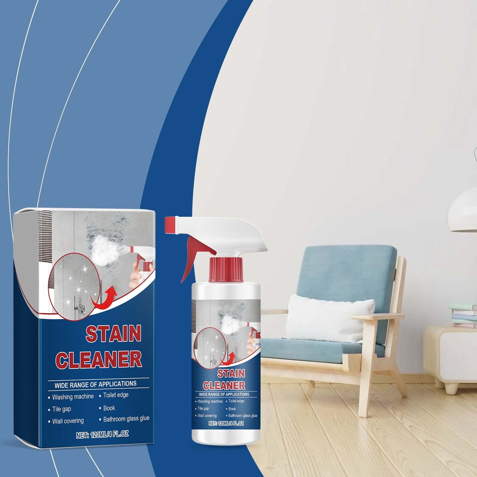 Skimskl Stain Remover Spray, Fast Acting Foam Cleaner, Effective Multi ...