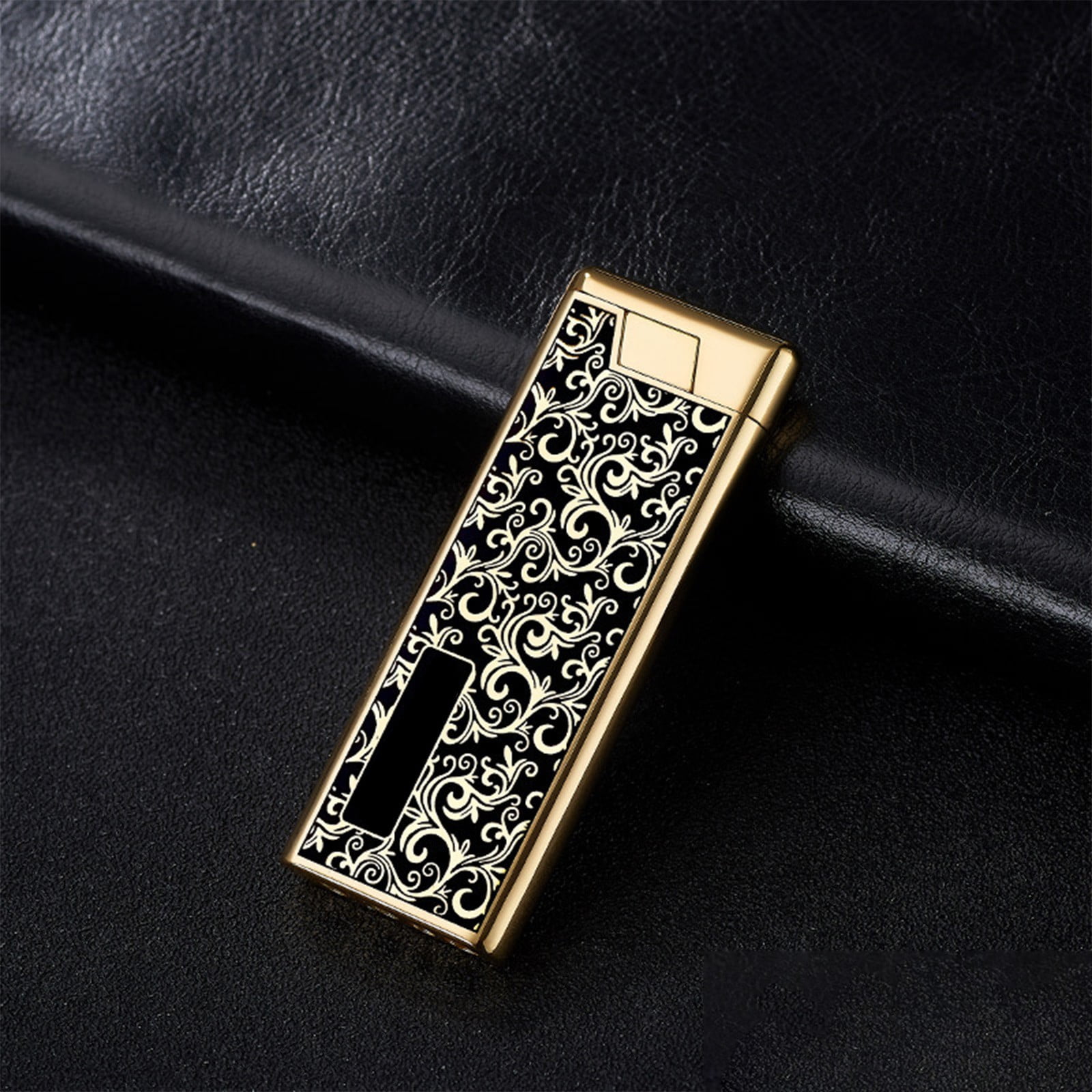 Skimskl Thin Wheel Straight Metal Windproof Butane Lighter - Compact ...