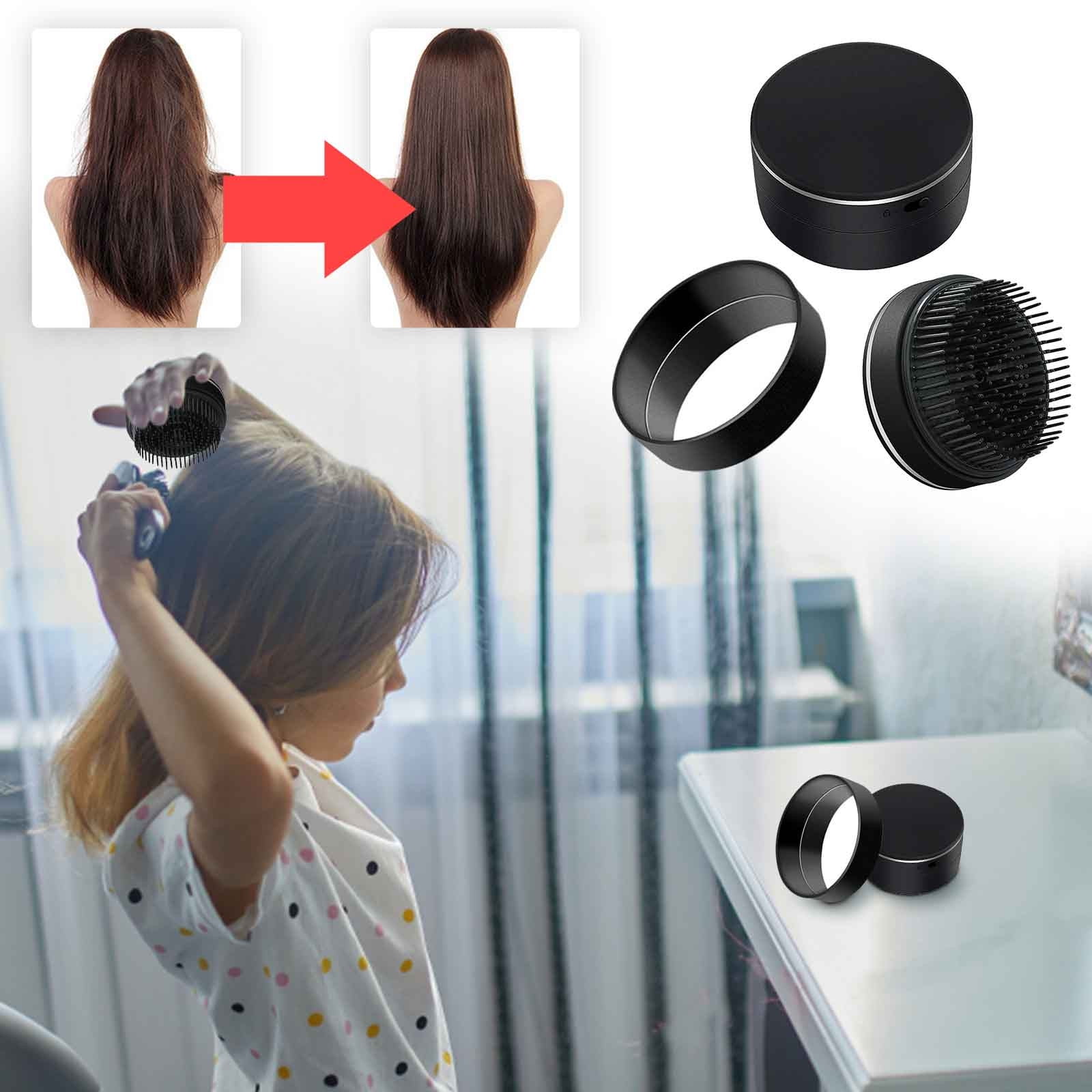 Skimskl Vibration Massage Comb, Portable Anion Hair Styling Comb, Built ...