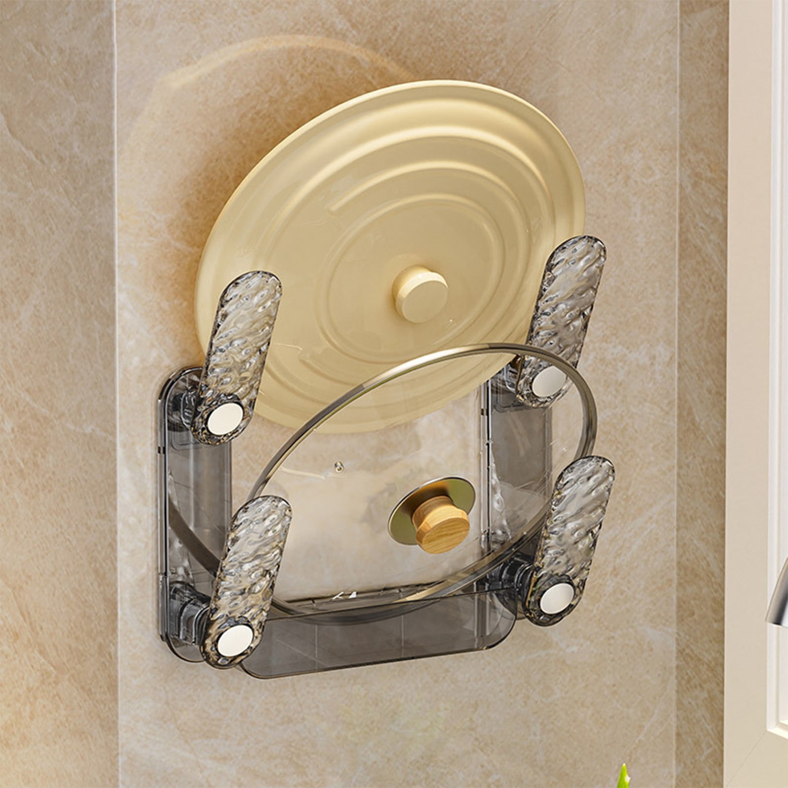 Skimskl Wall Mounted Rack, Versatile Kitchen Storage Shelf, Pot Lid ...