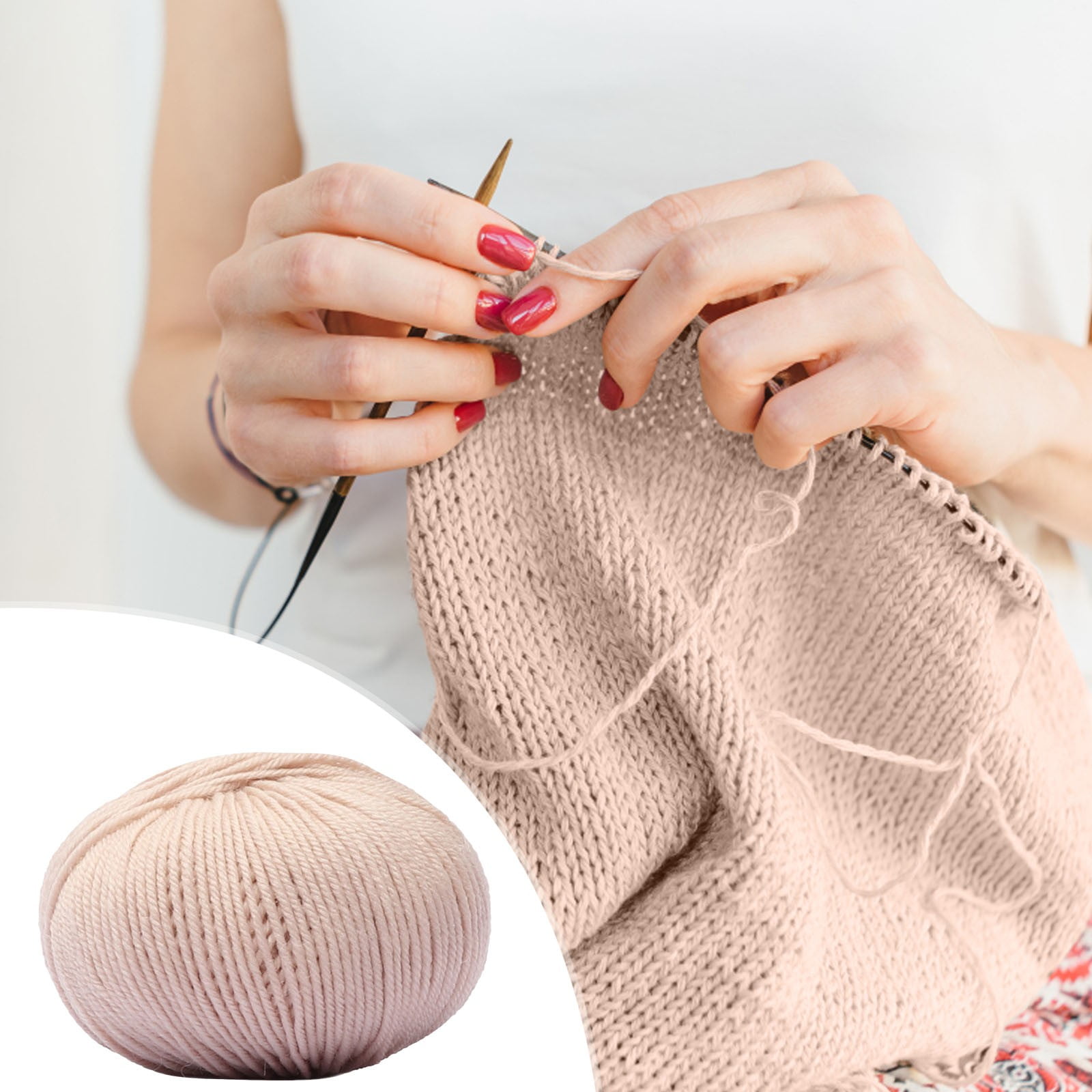 Skimskl Wool Yarn Set, Soft Wool Hand-Woven Scarf Hat Overcoat Yarn ...