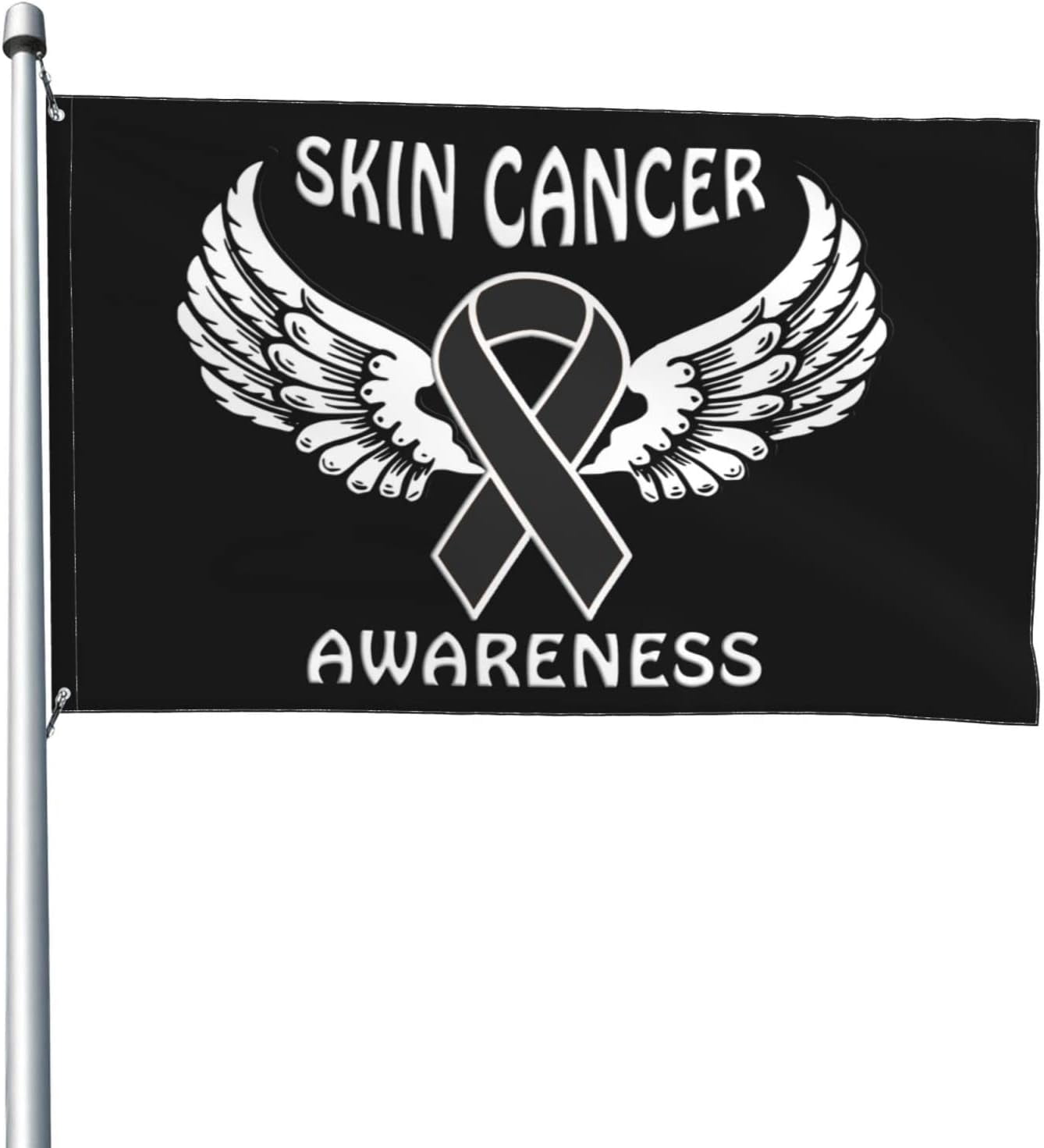 Skin Cancer Awareness Flags 4x6 Ft Banner Patio Lawn & Garden Outdoor ...