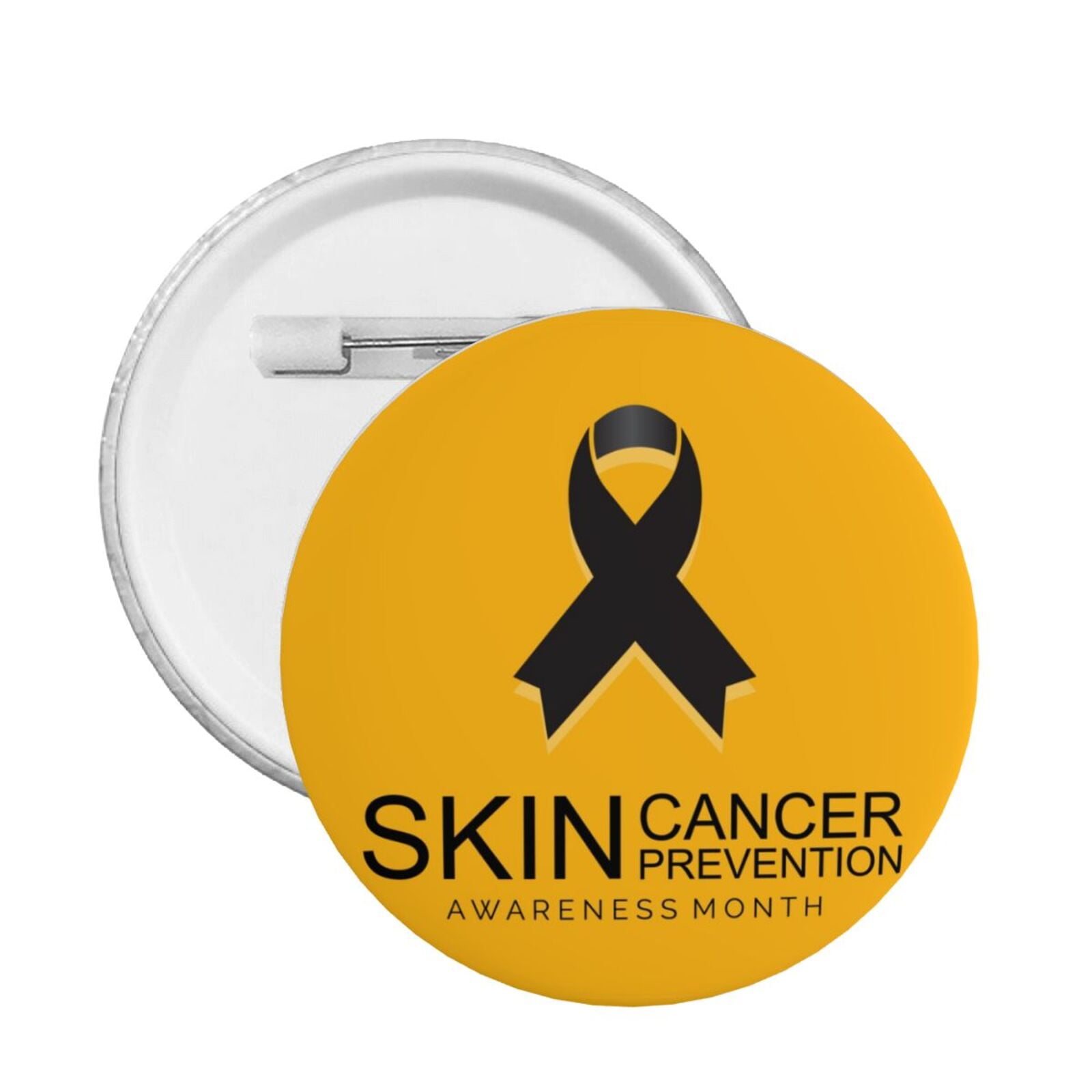 Skin Cancer Awareness Month Round Badge Button Pin Brooch Hat Clothing ...
