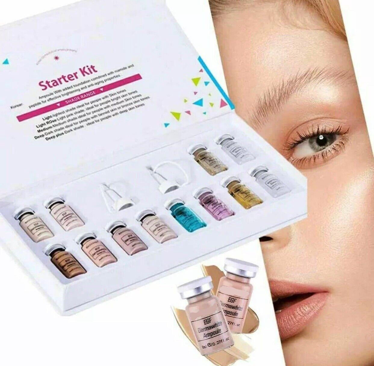 Skin Care 12 Bottle Bb Glow Kit Ampoule Brightening Serum Foundation ...