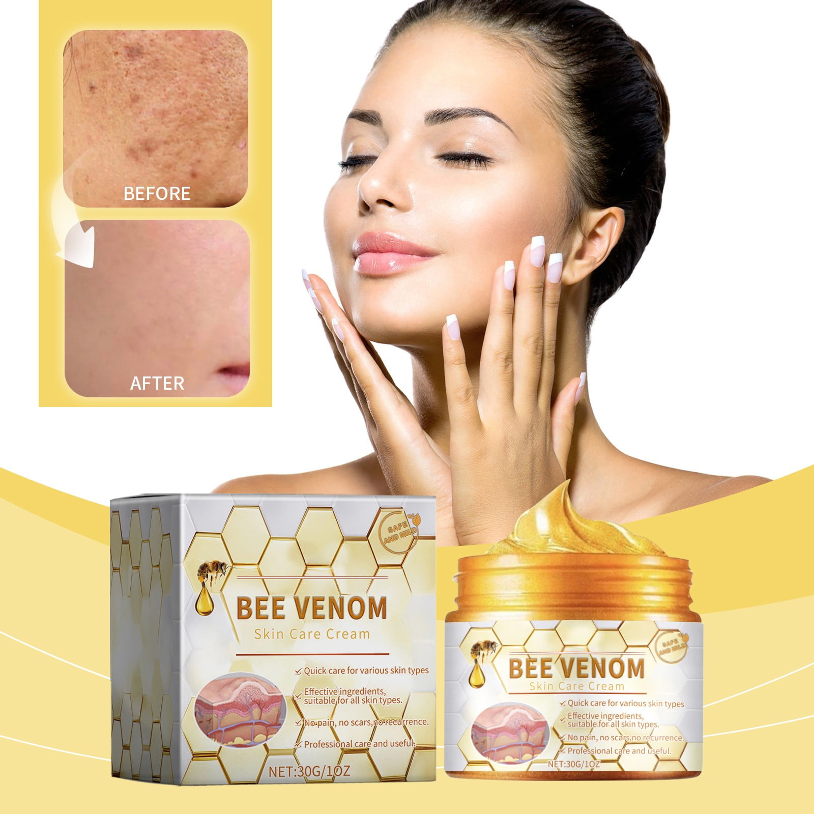 Skin Care Set Bee Skin Care Cream Gently Cleans And Moisturizes The