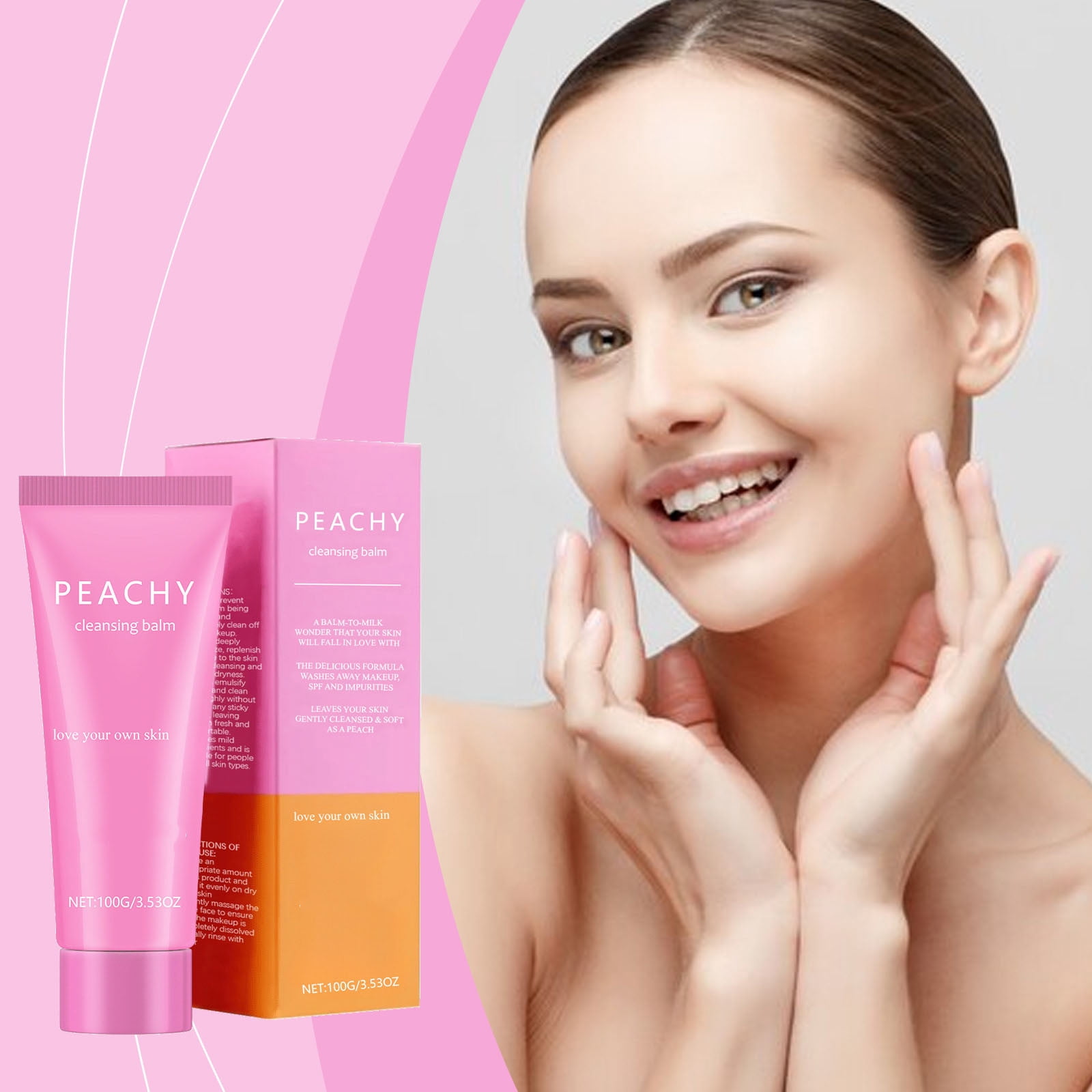 Skin Care Set, Deep Cleansing, Moisturizing, Peach Makeup Remover ...
