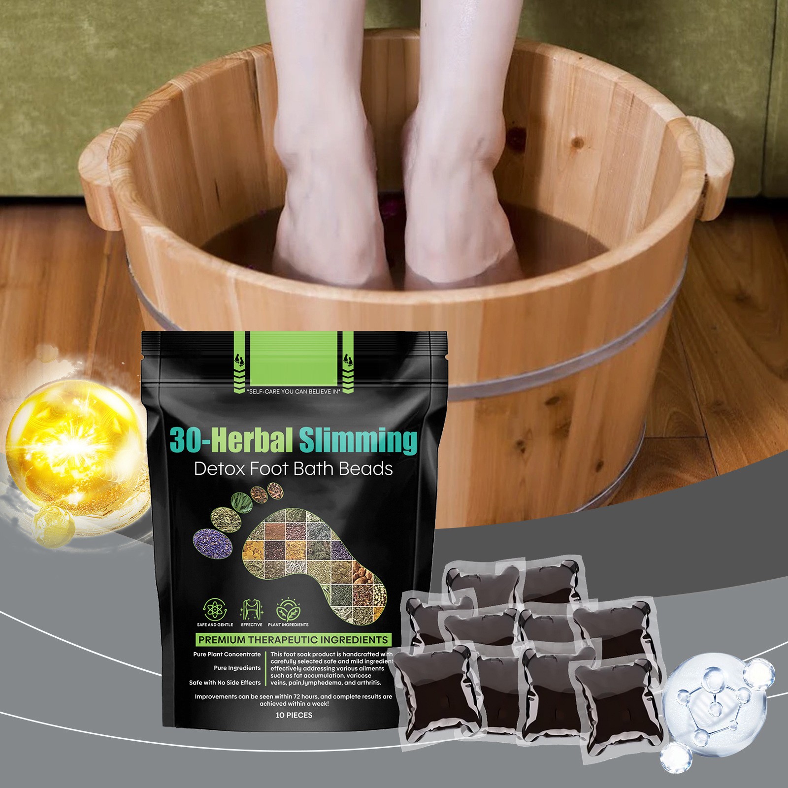 Skin Care Set, Herbal Foot Soak Gel Gentle Ingredients For Body ...