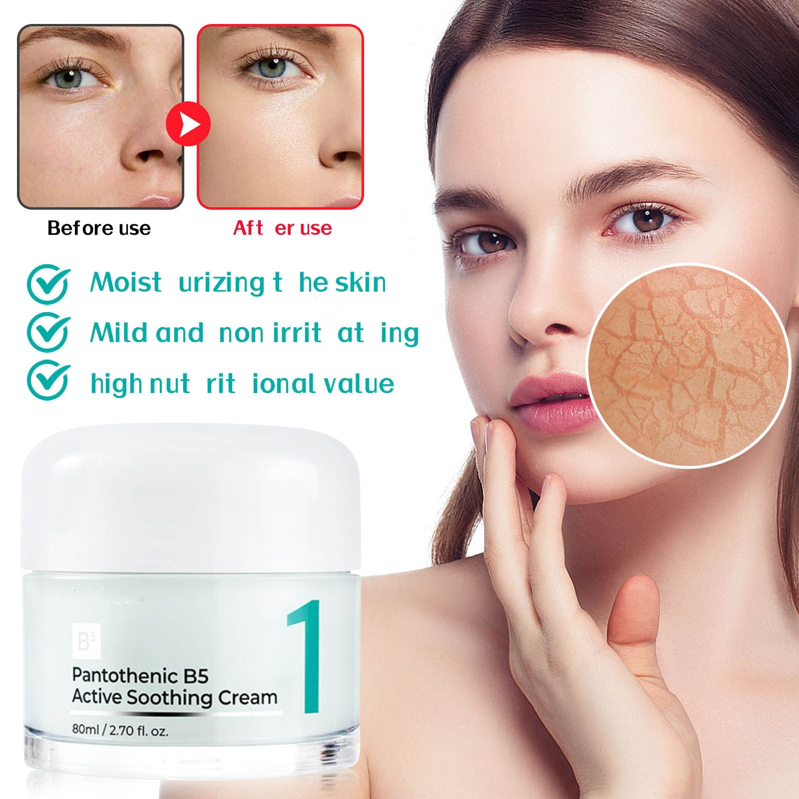 Skin Care Set, Pantothenic B5 Soothing Cream Skin Moisturizing Cream ...