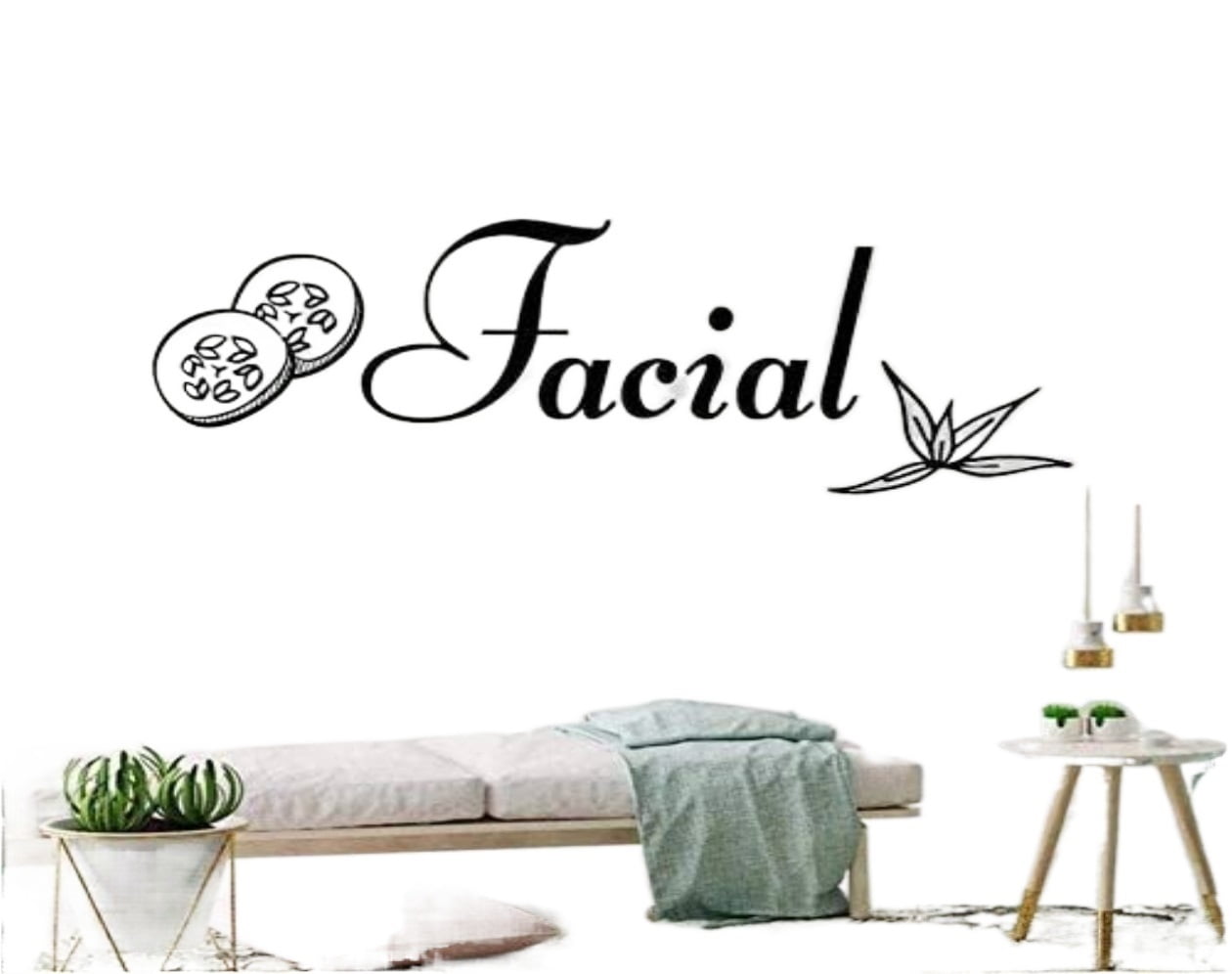 Skin Care Wall Sticker Body Massage Vinyl Wall Decal Spa Sign Facials ...