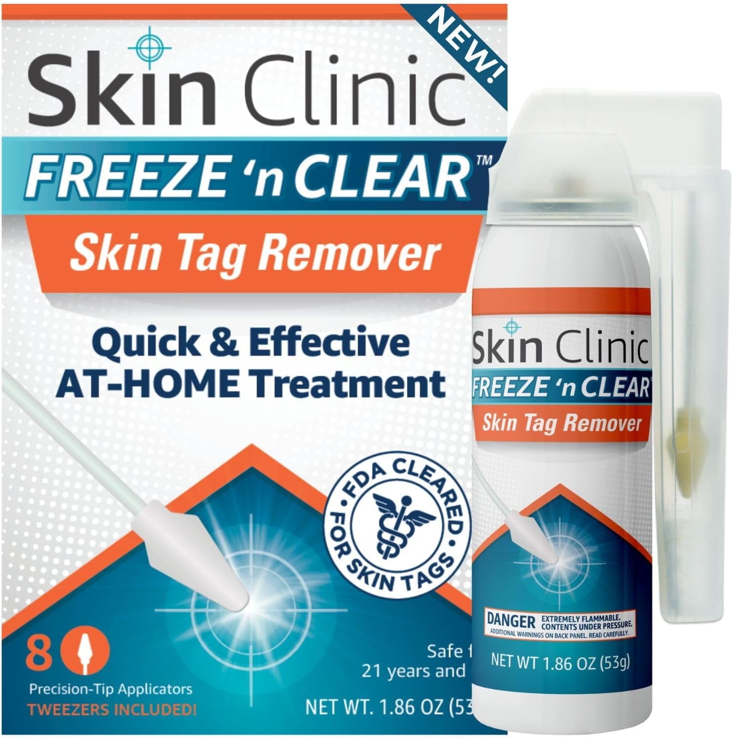 Skin Clinic Home Cryo Kit - FDA-Cleared SkinTAG Remover with 8 ...