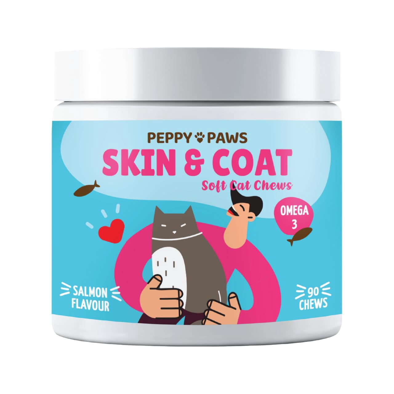 Skin & Coat Cat 90 Soft Chews - Healthy Skin | Omega 3 | Furry Coat ...