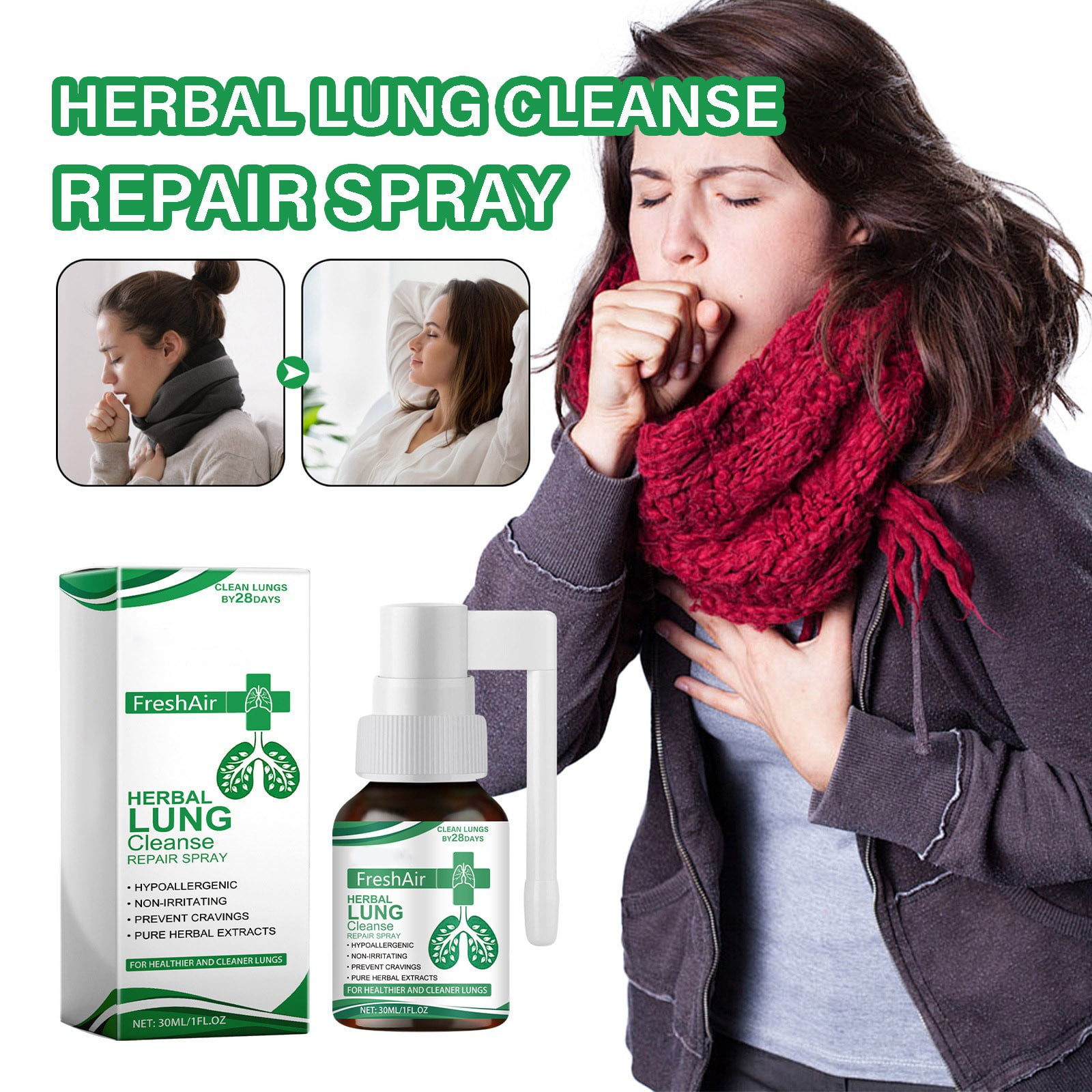 Skin Cream Natural Lung & Respiratory Support Spray Soothing For ...