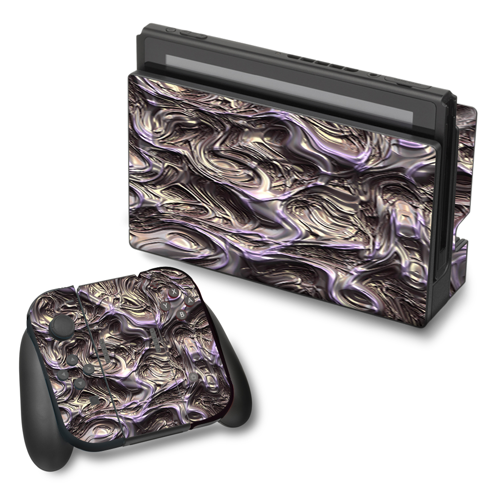 Skin Decal For Nintendo Switch Vinyl Wrap / Molten Melted Metal Liquid ...