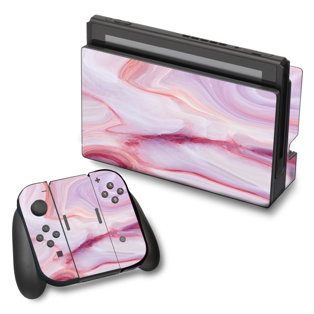 Skin Decal For Nintendo Switch Vinyl Wrap / Pink Stone Marble Geode ...