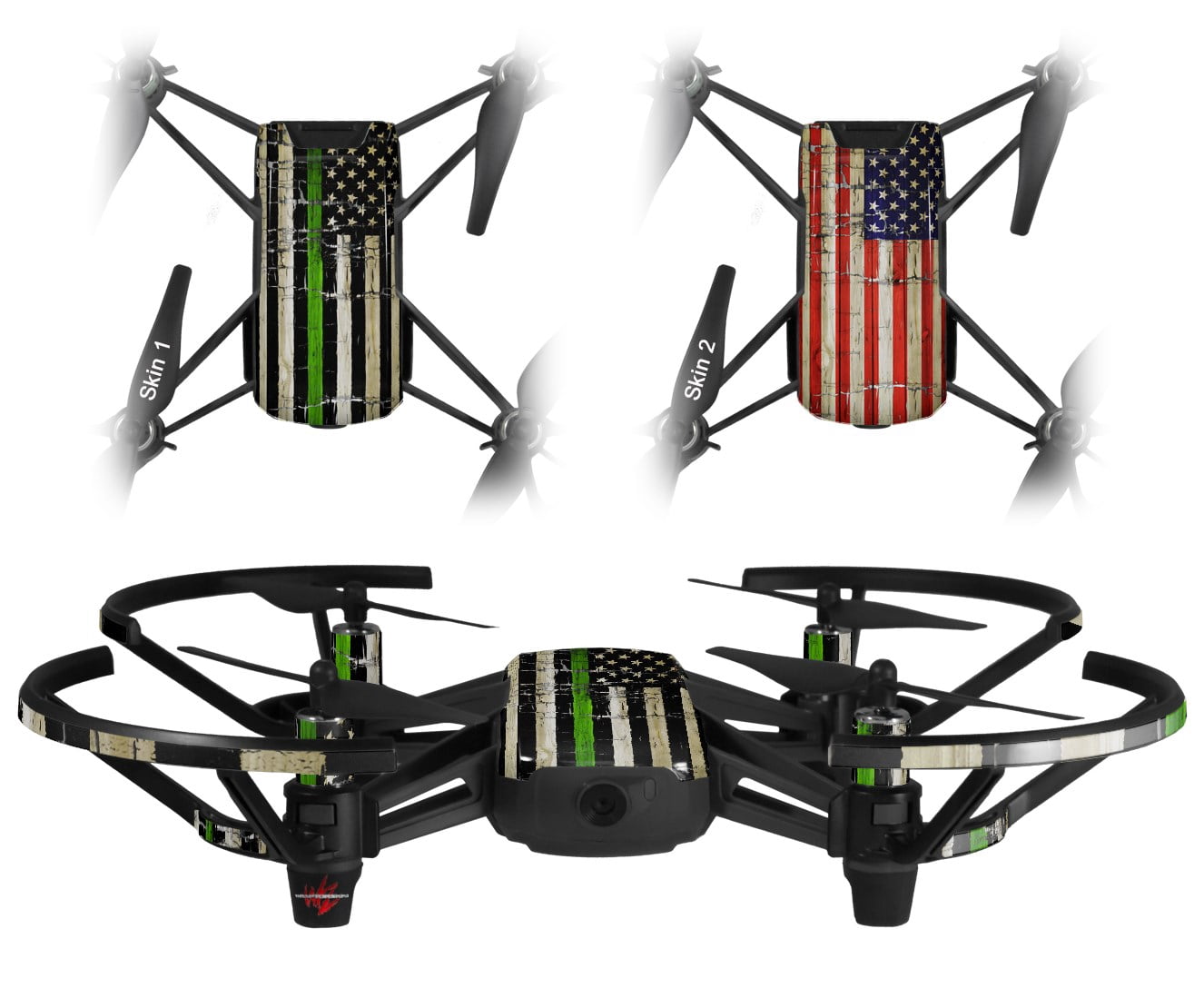 Skin Decal Wrap 2 Pack for DJI Ryze Tello Drone Painted Faded and ...