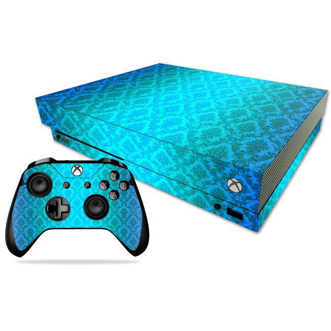 Skin Decal Wrap Compatible With Microsoft Xbox One X Blue Vintage ...