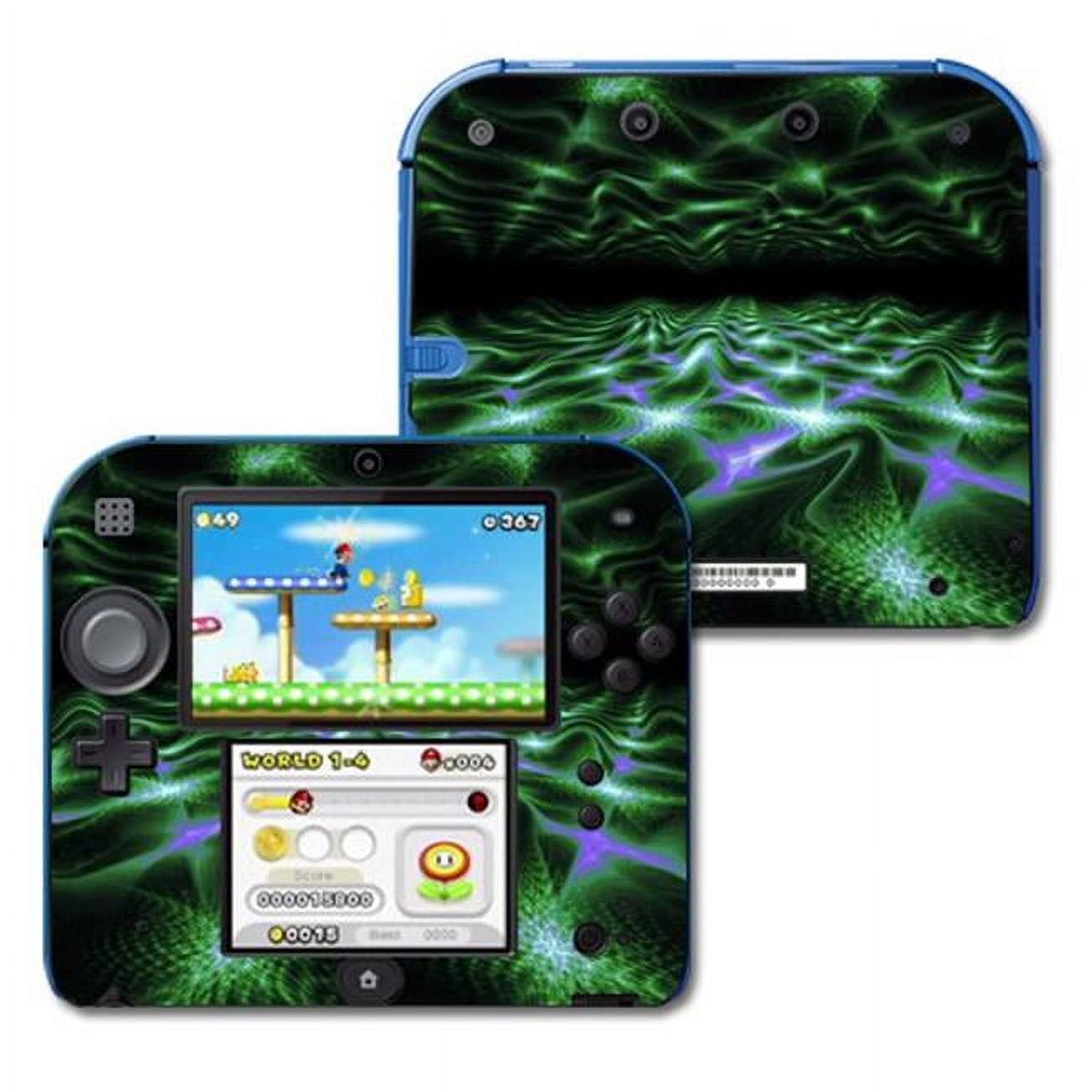 Skin Decal Wrap Compatible With Nintendo 2DS Sticker Design Green Waves ...