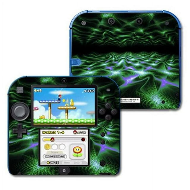 Skin Decal Wrap Compatible With Nintendo 2DS Sticker Design Green Waves ...