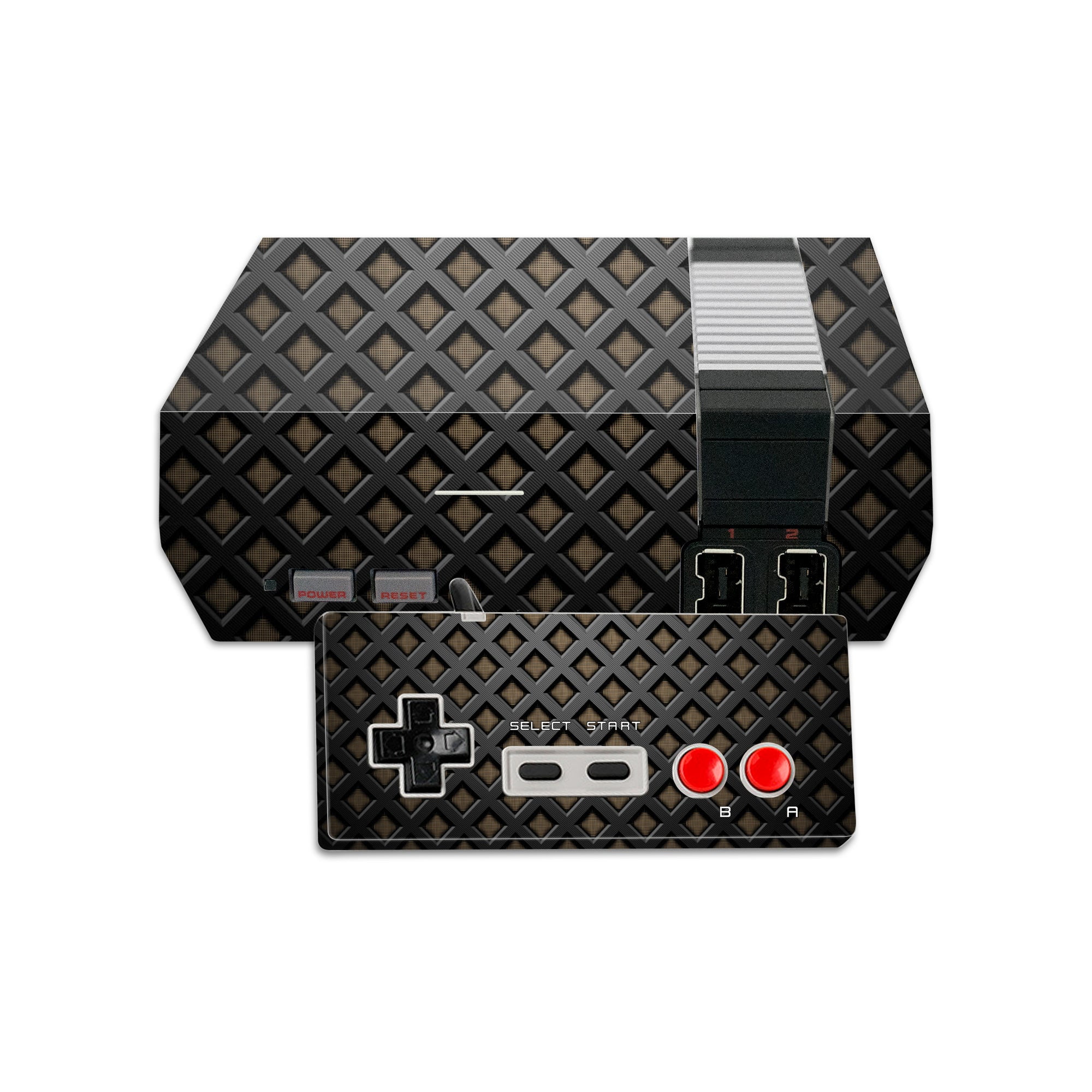 Skin Decal Wrap Compatible With Nintendo NES Classic Edition Black Wall ...