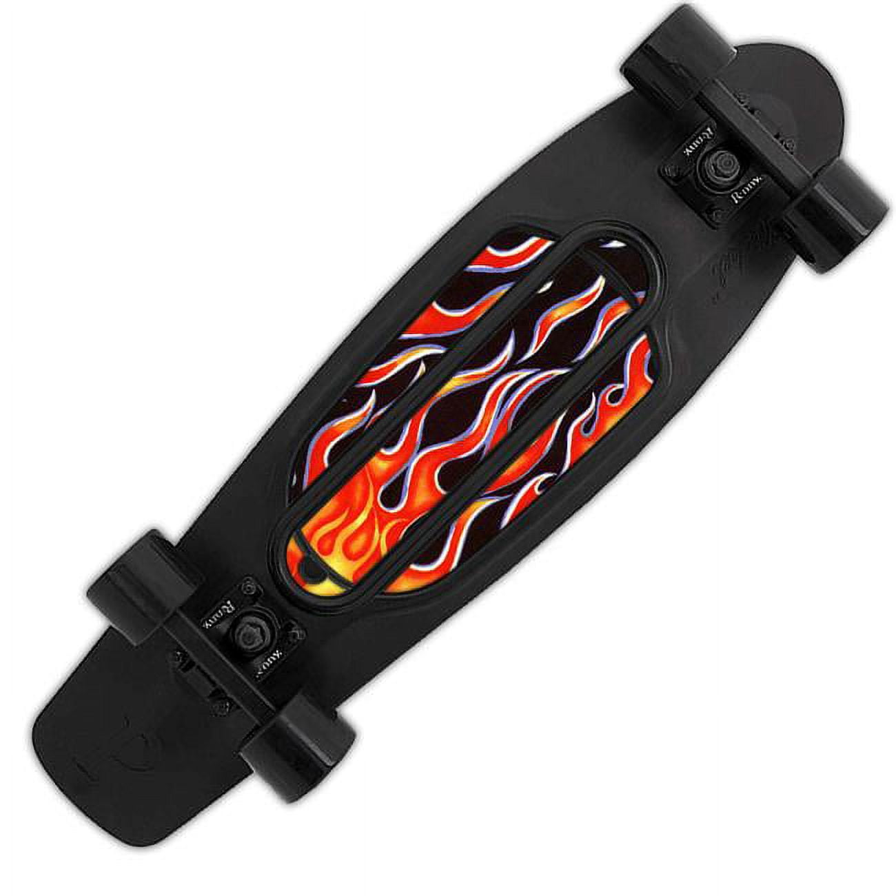 Skin Decal Wrap Compatible With Penny Nickel 27" Skateboard Hot Flames ...