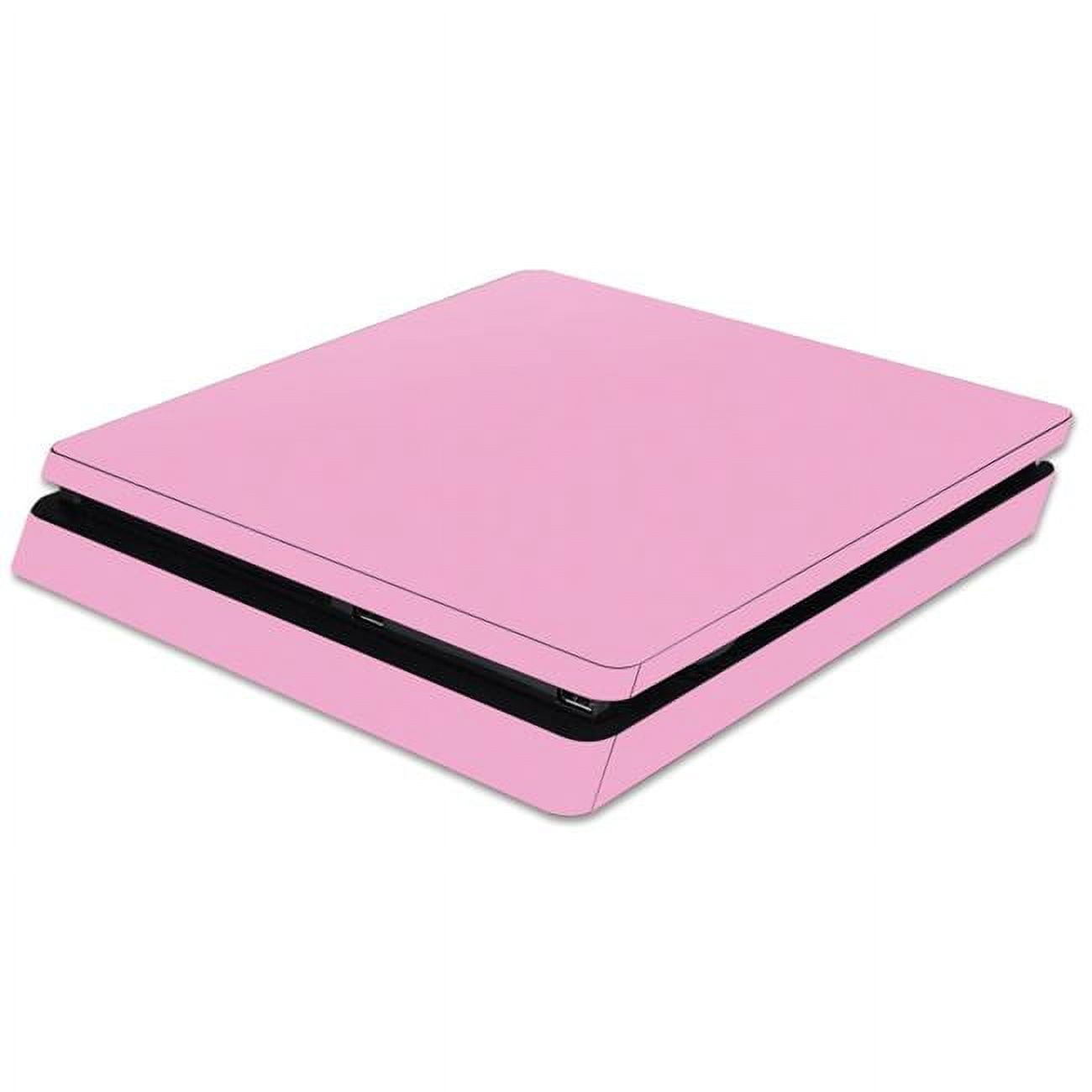 Skin Decal Wrap Compatible With Sony PS4 Slim Console Solid Pink ...