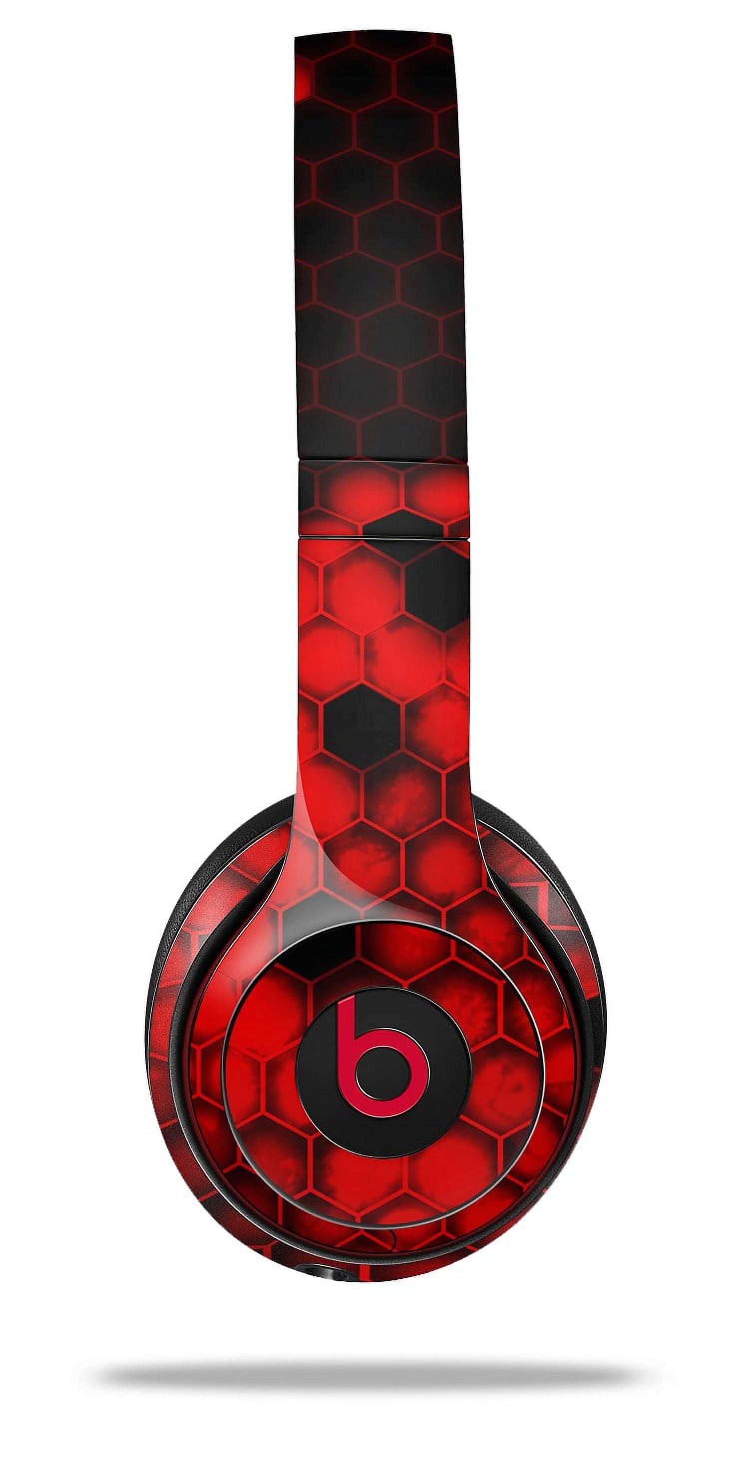 Skin Decal Wrap for Beats Solo 2 and Solo 3 Wireless Headphones HEX Red ...
