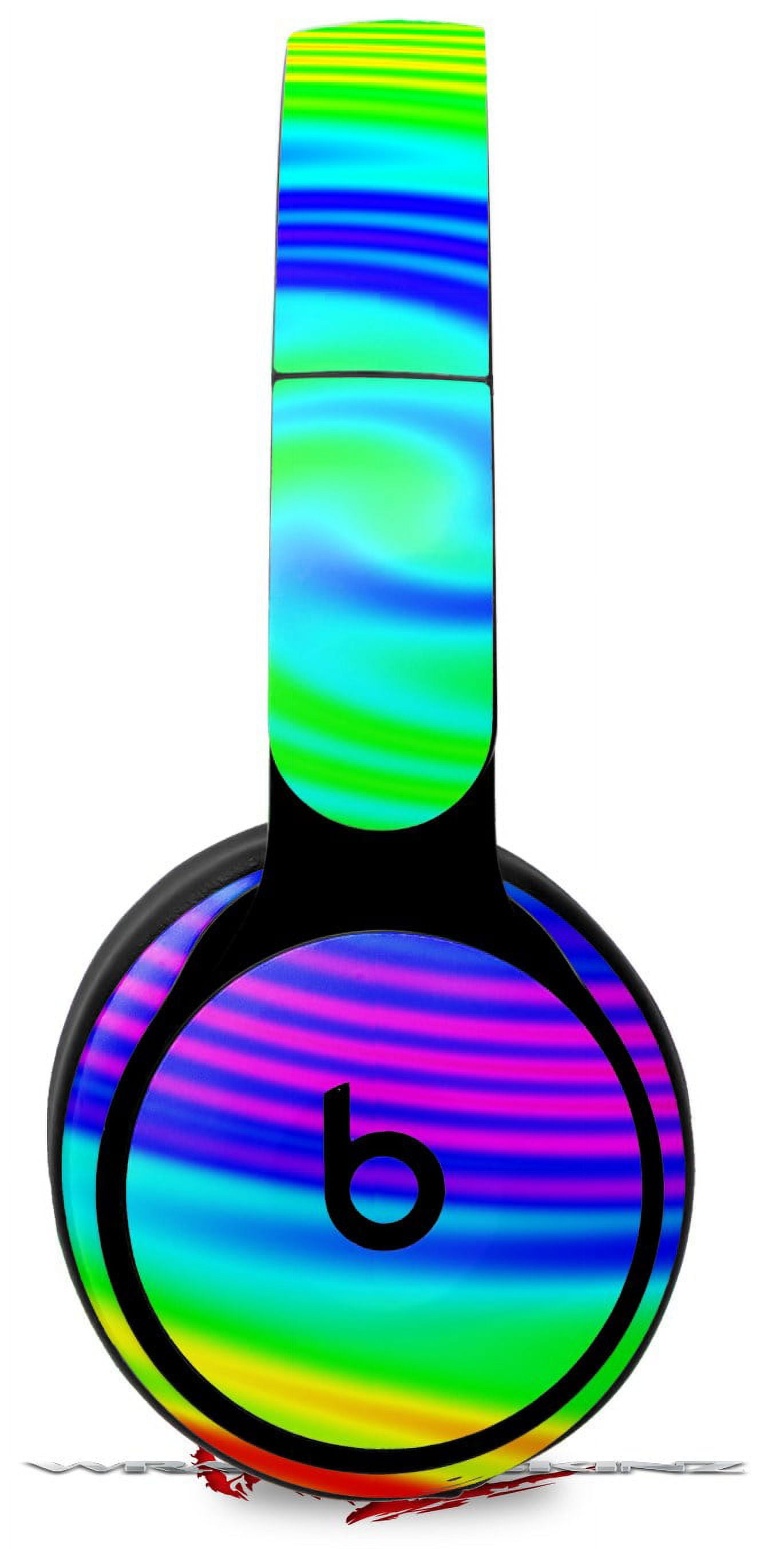 Skin Decal Wrap works with Original Beats Solo Pro Headphones Rainbow ...