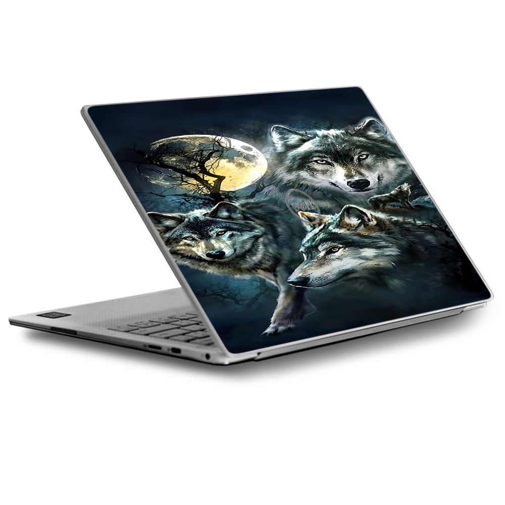 Skin Decal for Dell XPS 13 Laptop Vinyl Wrap / 3 Wolves Moonlight ...