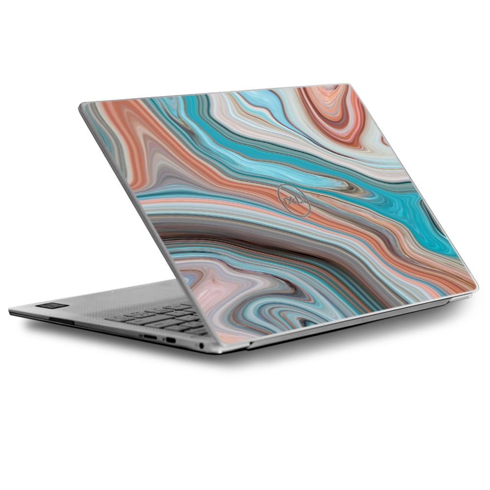 Skin Decal for Dell XPS 13 Laptop Vinyl Wrap / Teal Blue Brown Geode ...
