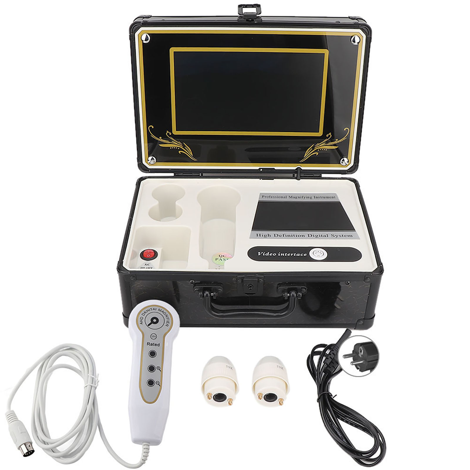 Skin Detector, Electric Skin Microscope Professional 50X 200X Skin Hair Scalp Detector Analyzer ...