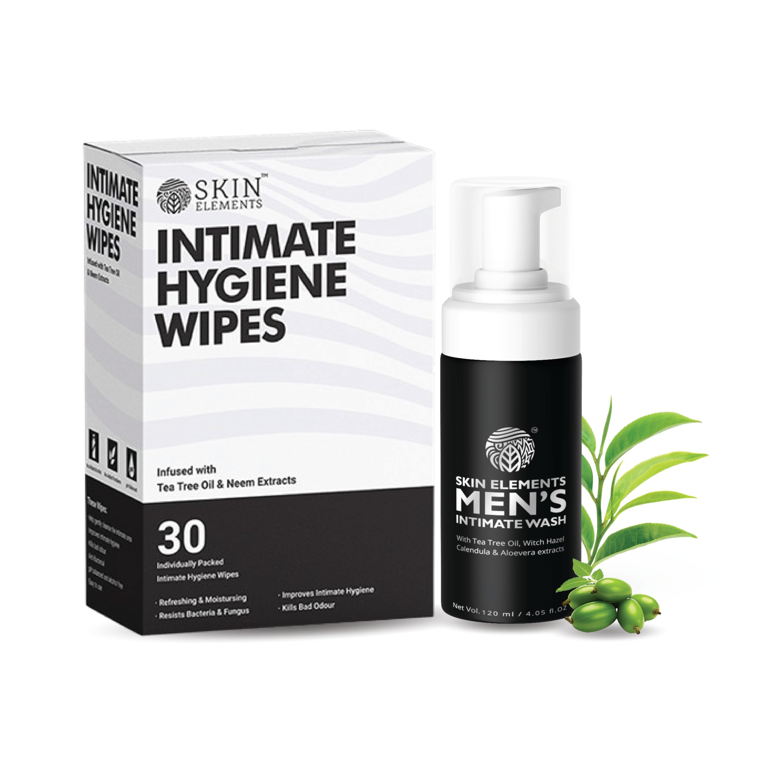 Skin Elements Intimate Hygiene SBF3 Combo| Intimate Wash Men 120 ml ...