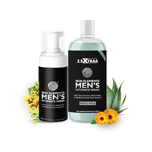 Skin Elements Men's Intimate Wash JUMBO Pack | with Refill | For 180 ...