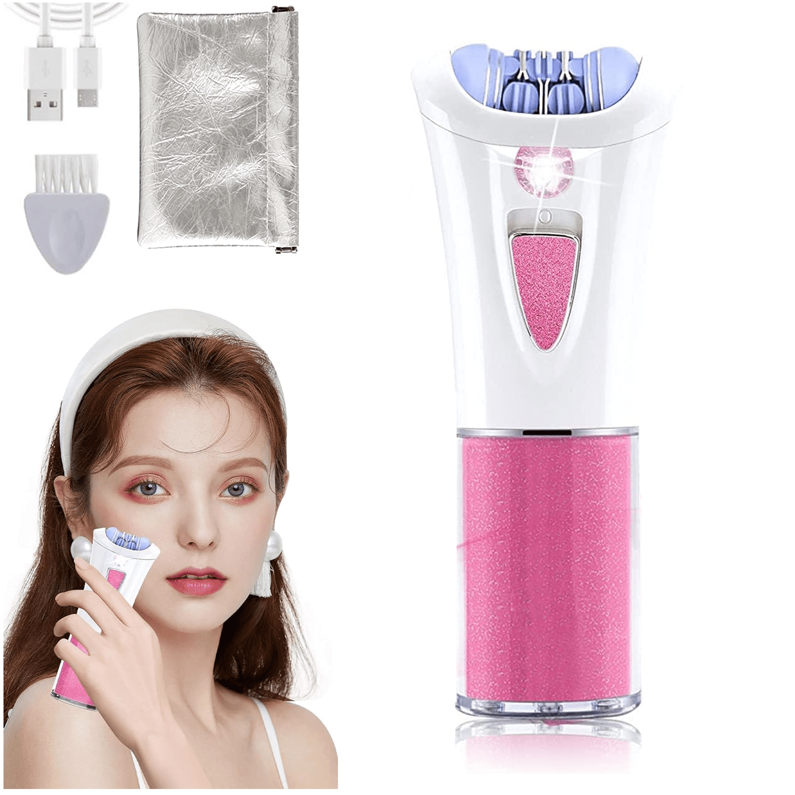 Skin Epilator,Glabrouse Skin Epilator For Face,Epilators With Led Light ...