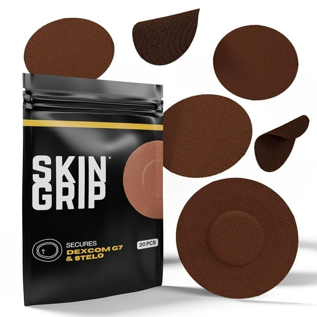 Skin Grip Adhesive Patches for Dexcom G7 & Stelo CGM – Waterproof ...