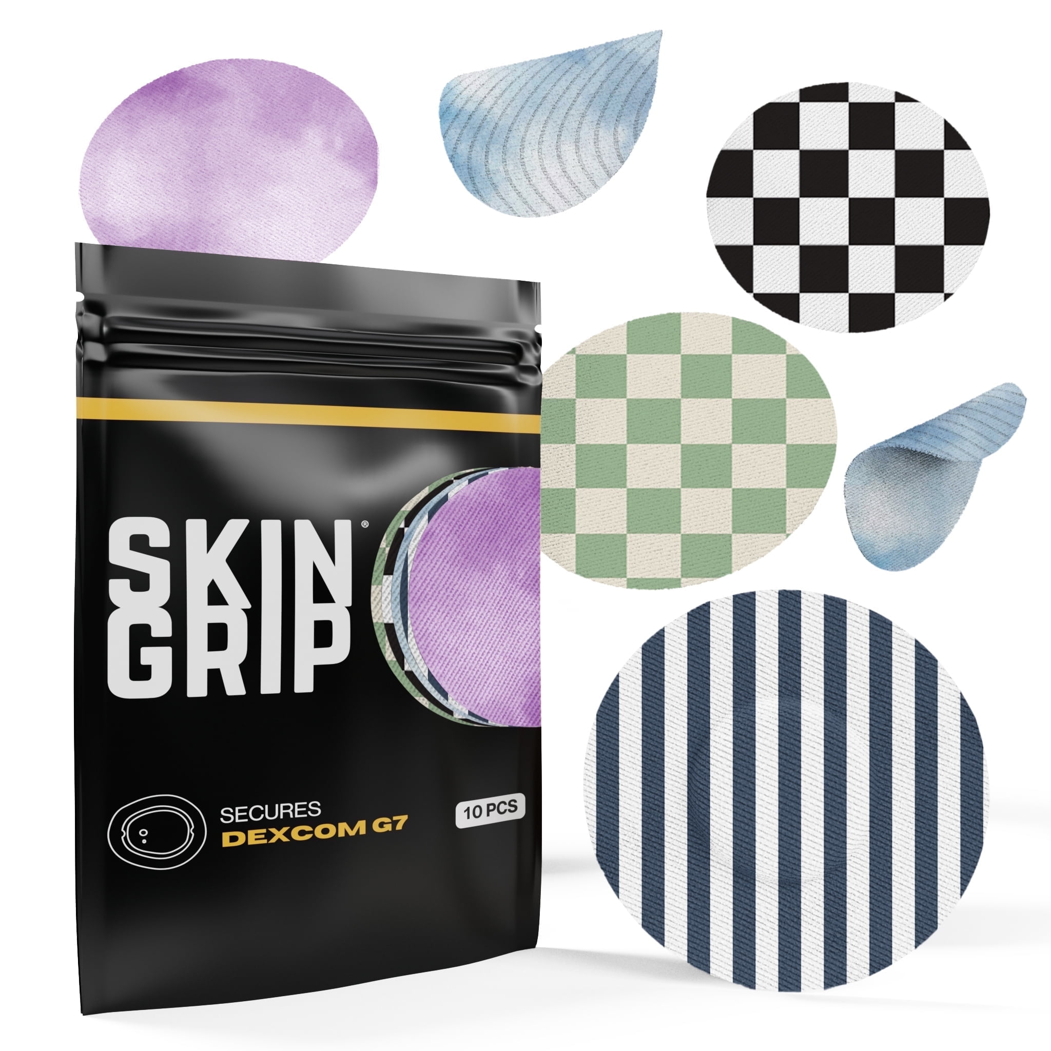 Skin Grip Dexcom G7 & Stelo Patches - 10 Pack, Waterproof CGM Glucose ...