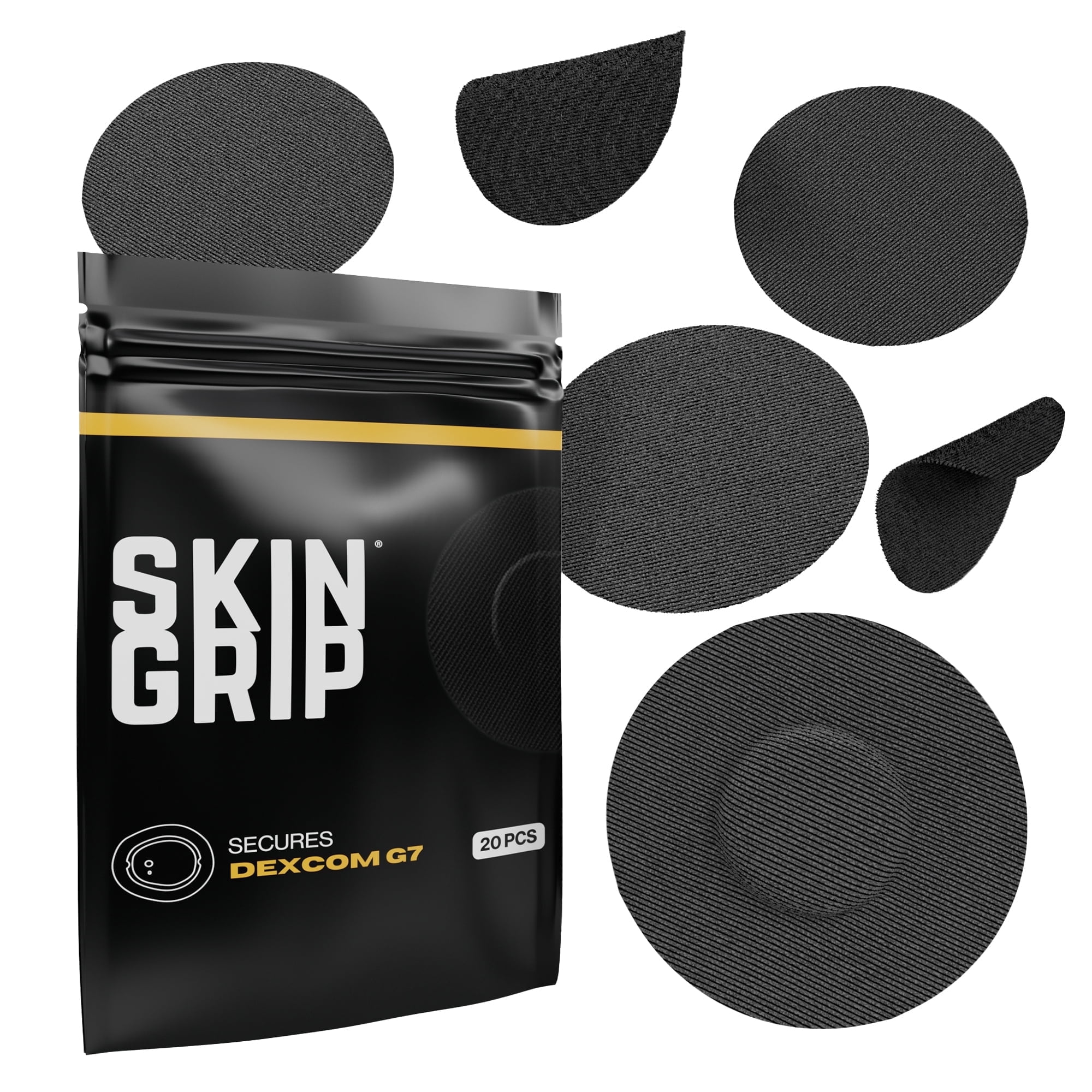 Skin Grip Dexcom G7 & Stelo Patches - 20 Pack, Waterproof CGM Glucose Monitor Adhesive Covers ...