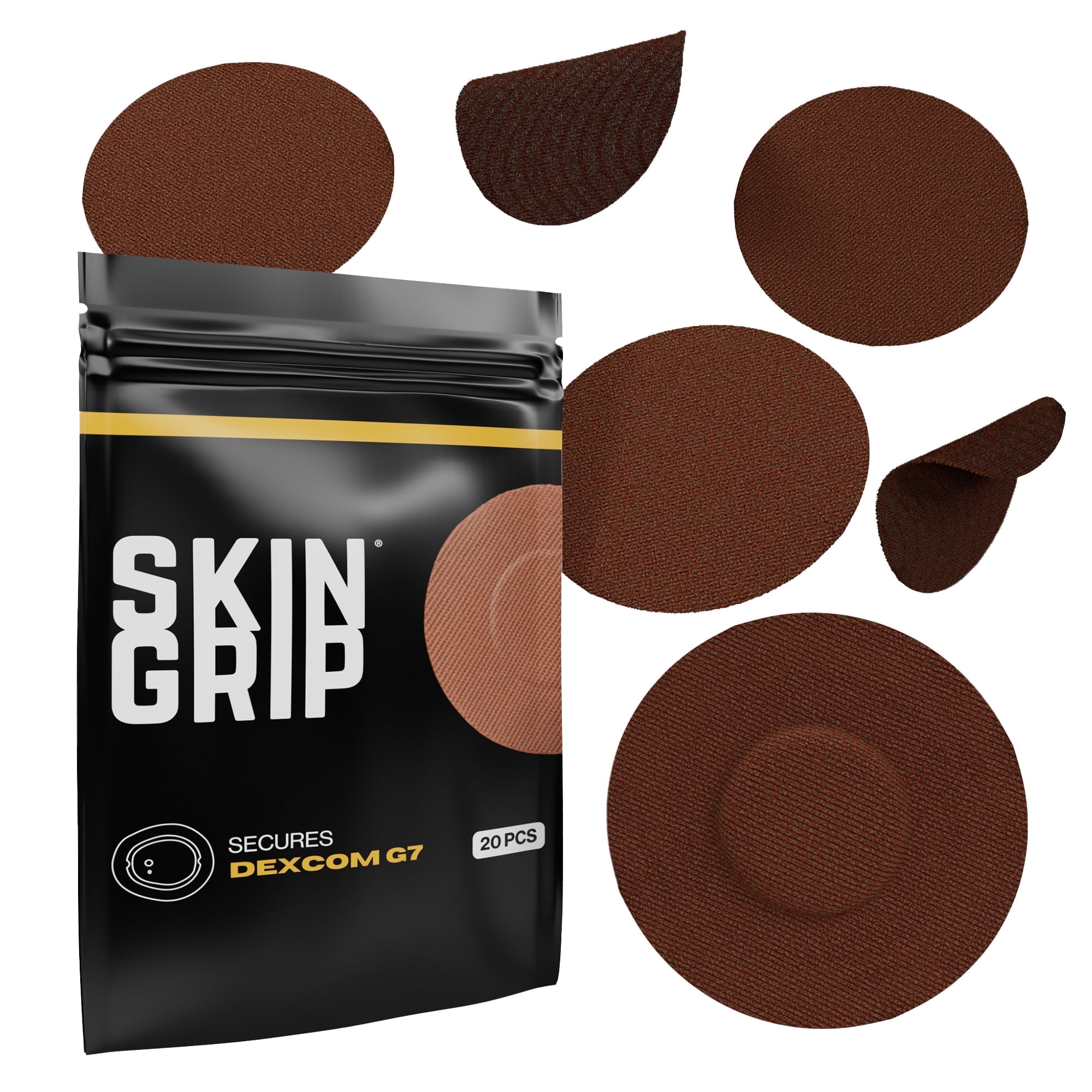 Skin Grip Dexcom G7 & Stelo Patches - 20 Pack, Waterproof CGM Glucose ...